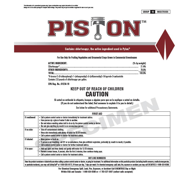 Atticus Piston Broad-Spectrum Insecticide Miticide - Chlorfenapyr 21.4% ...