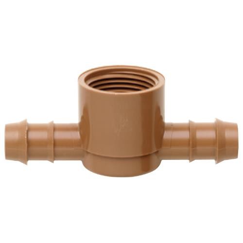 Netafim Pressure Gauge Insert Tee - 17mm Barb x 3/4-Inch FPT (Bag of 10)